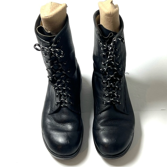 Greb | Shoes | Greb Black Leather 9 Grommet High Combat Style Boots ...